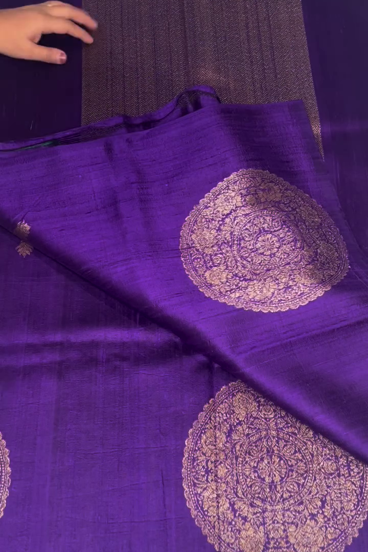 Royal Violet Silk Saree – zoyaclothing